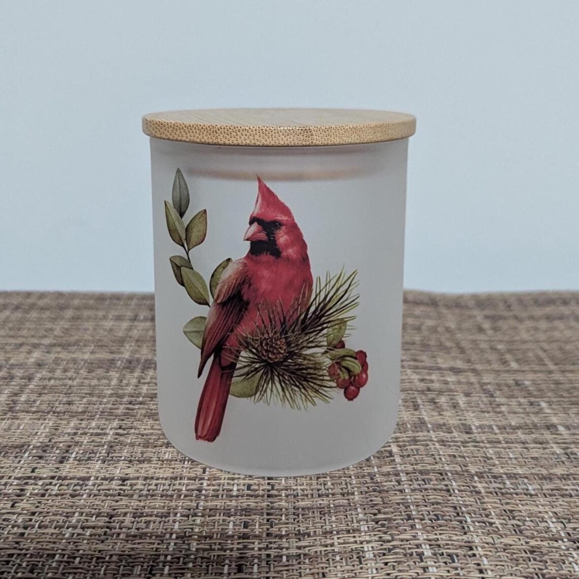 Cardinal Candle Holder With A Battery Operated Flickering Tea Light ...