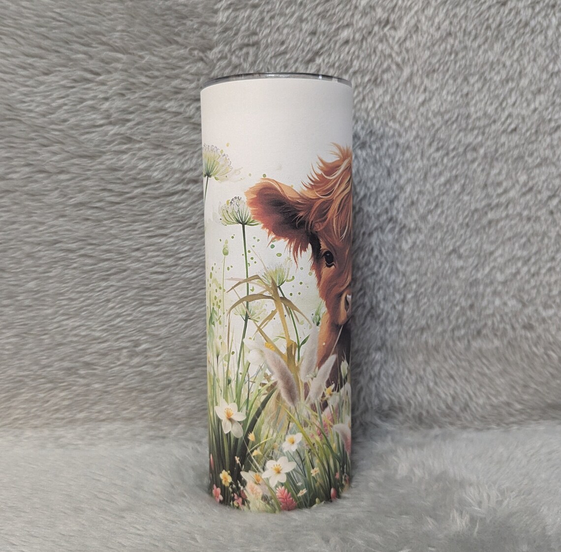 Adorable Highland Cow Calf Tumbler With Reusable Straw, Can Be ...