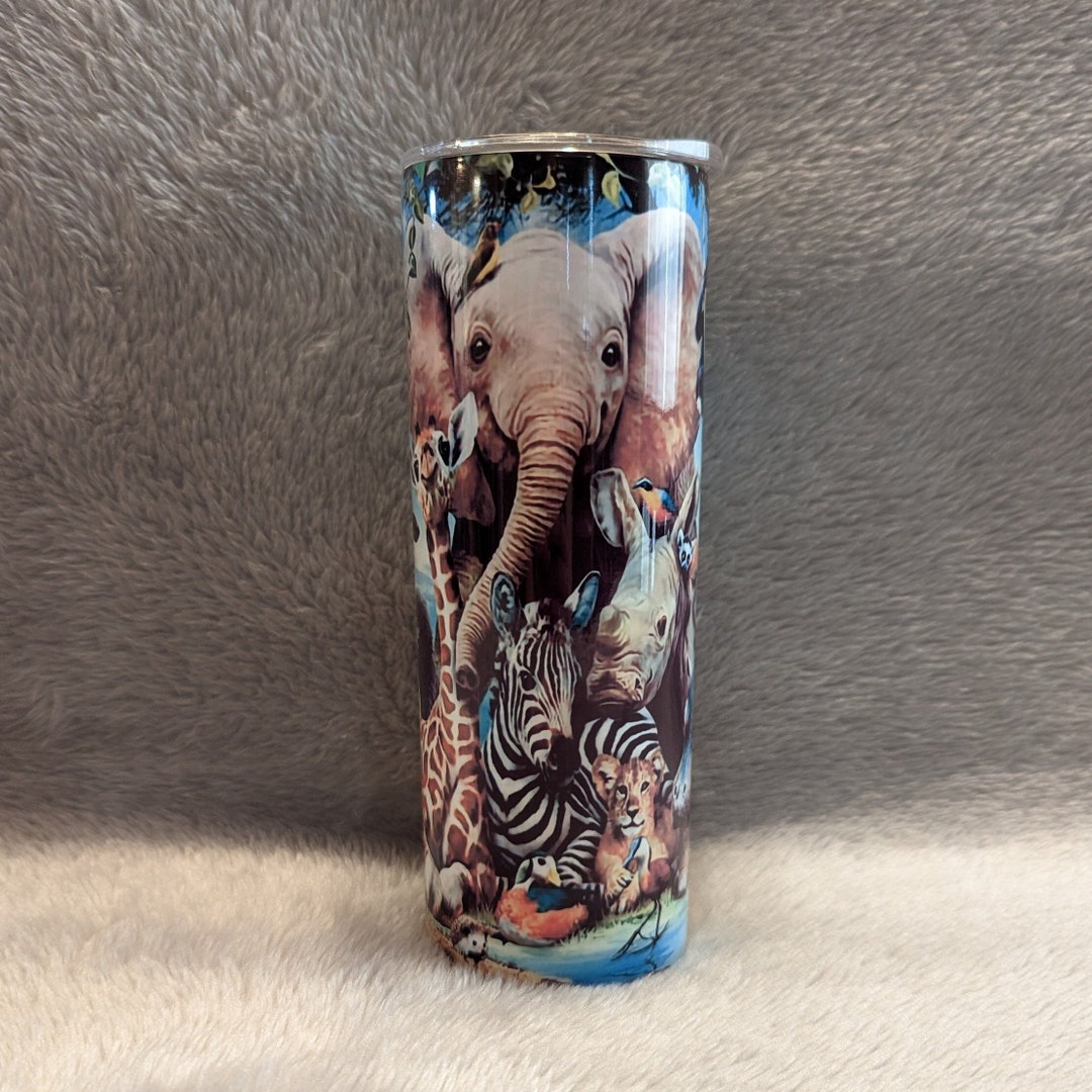 Jungle Animals Tumbler Personalized Animal Tumbler Jungle - Etsy