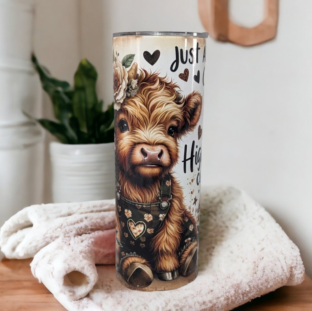 Just A Girl Who Loves Highland Cows Tumbler With Reusable Straw, Can Be ...