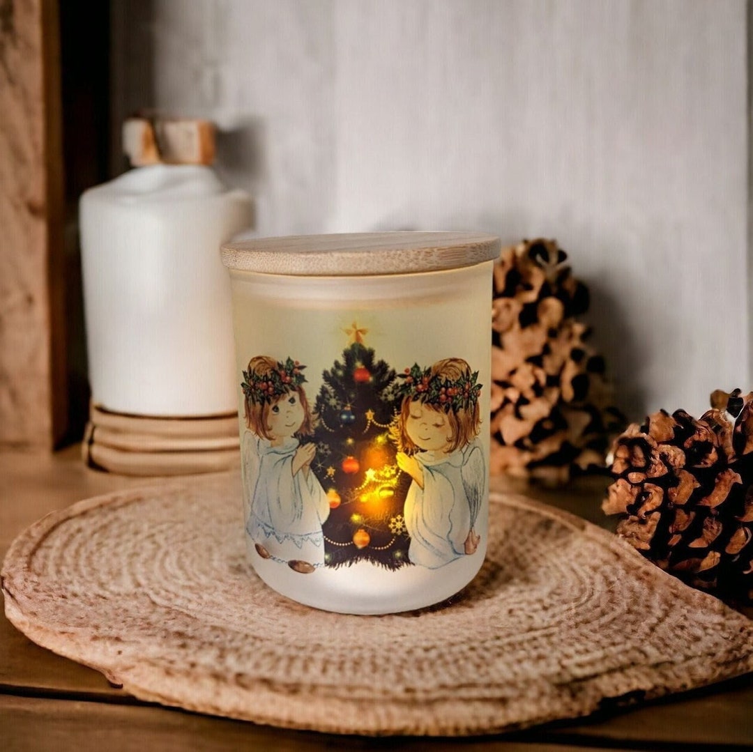 Angels Candle Holder With A Battery Operated Flickering Tea Light ...