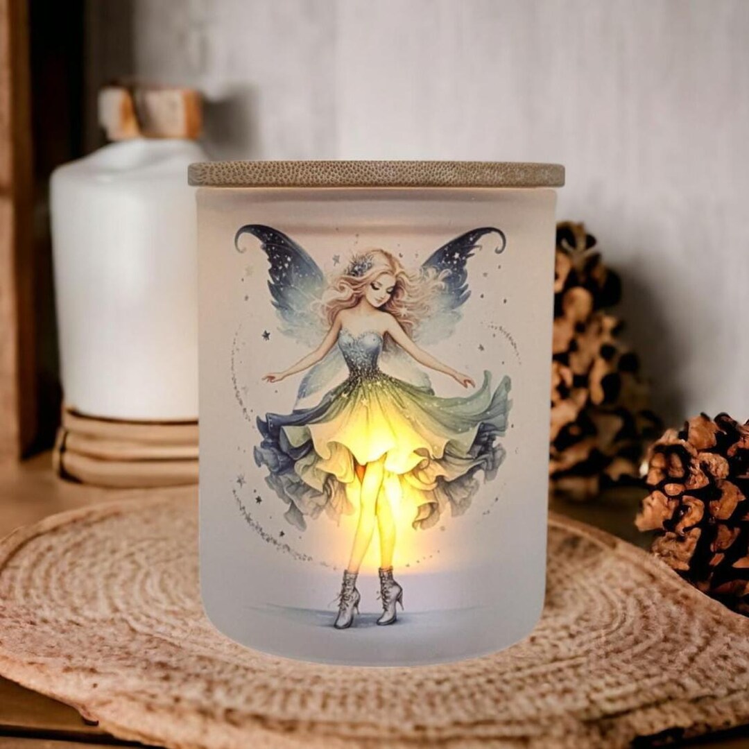 Pretty Fairy Candle Holder With A Battery Operated Flickering Tea Light ...