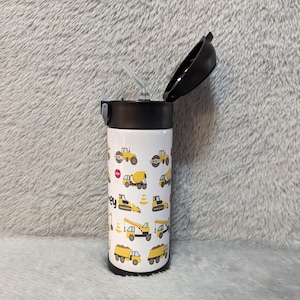 Kids Construction Water Bottle, Construction Tumbler, Kids Construction ...