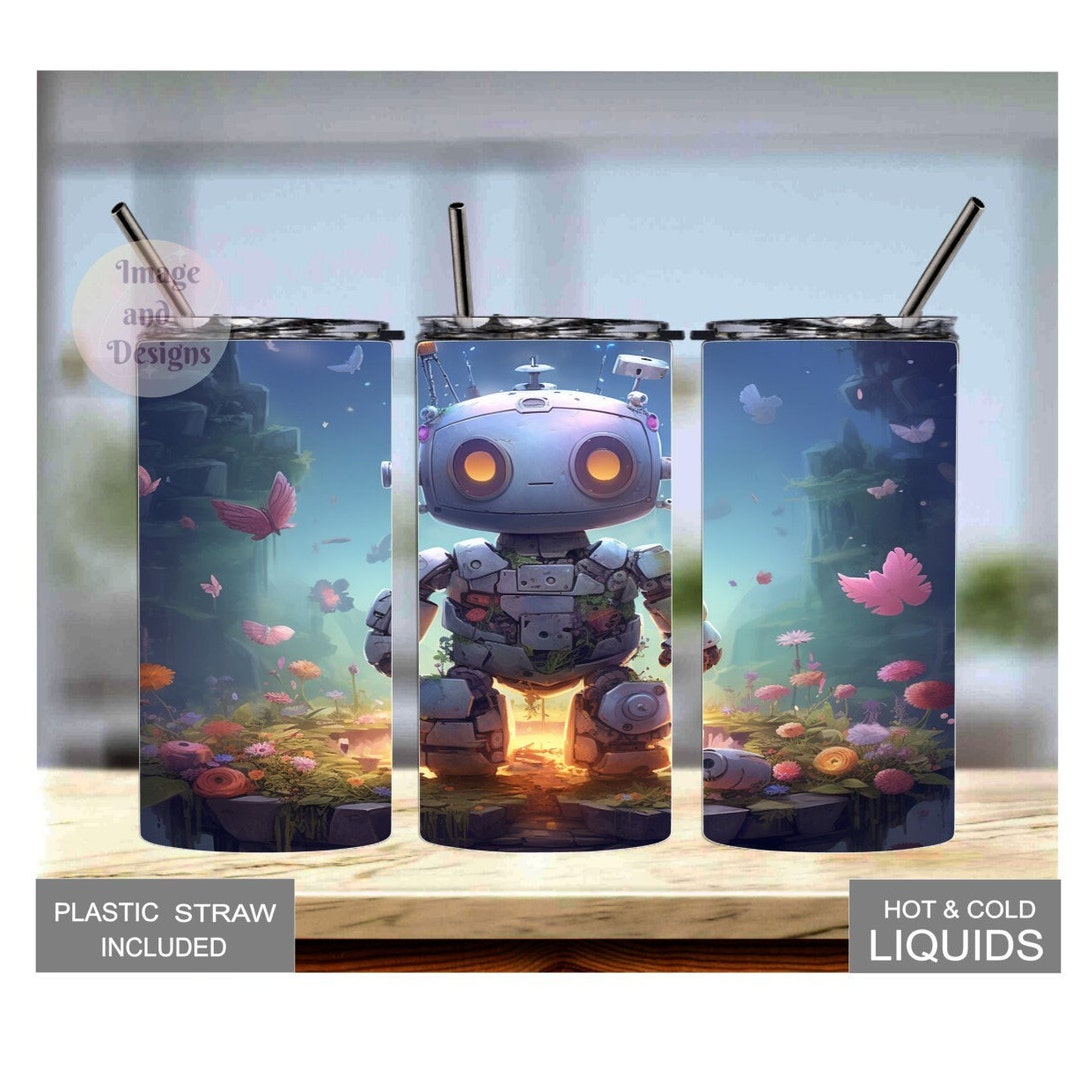 Robot Tumbler, Robot Cup, Spark Their Imagination With This Cute Robot ...