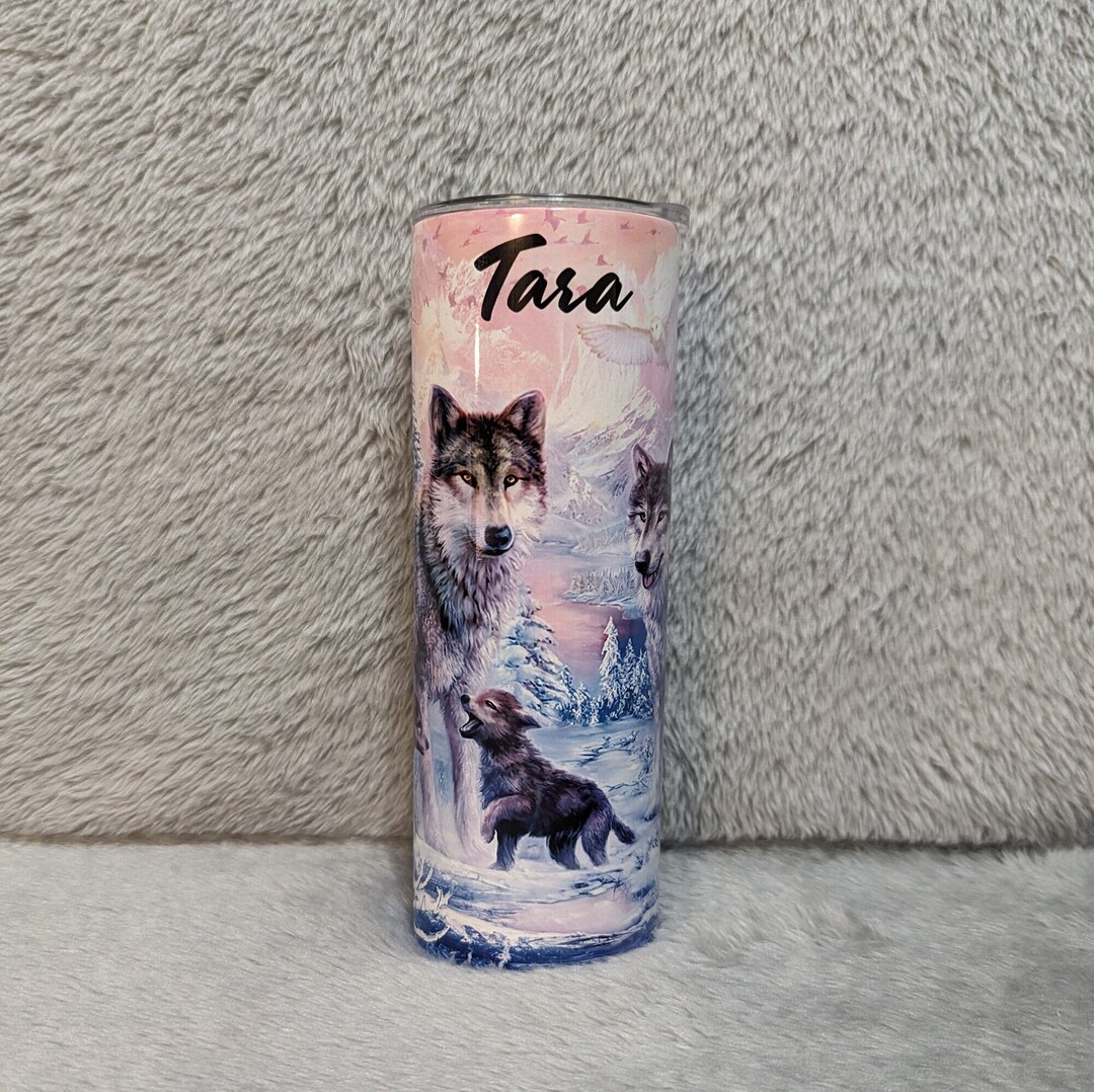 Wolf Family Tumbler Can Be Personalized Wolf Cup With Name - Etsy