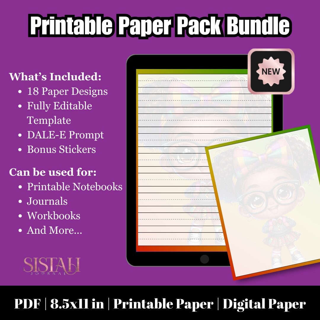 Exclusive Paper Pack Template Bundle| Printable Paper| Canva Ready ...