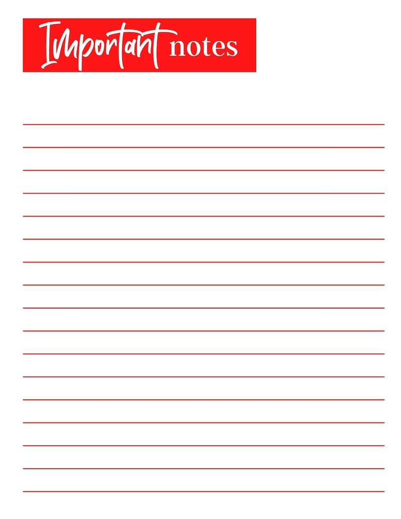 Printable Stationery Set, Instant Download Stationery, US Letter PDF ...