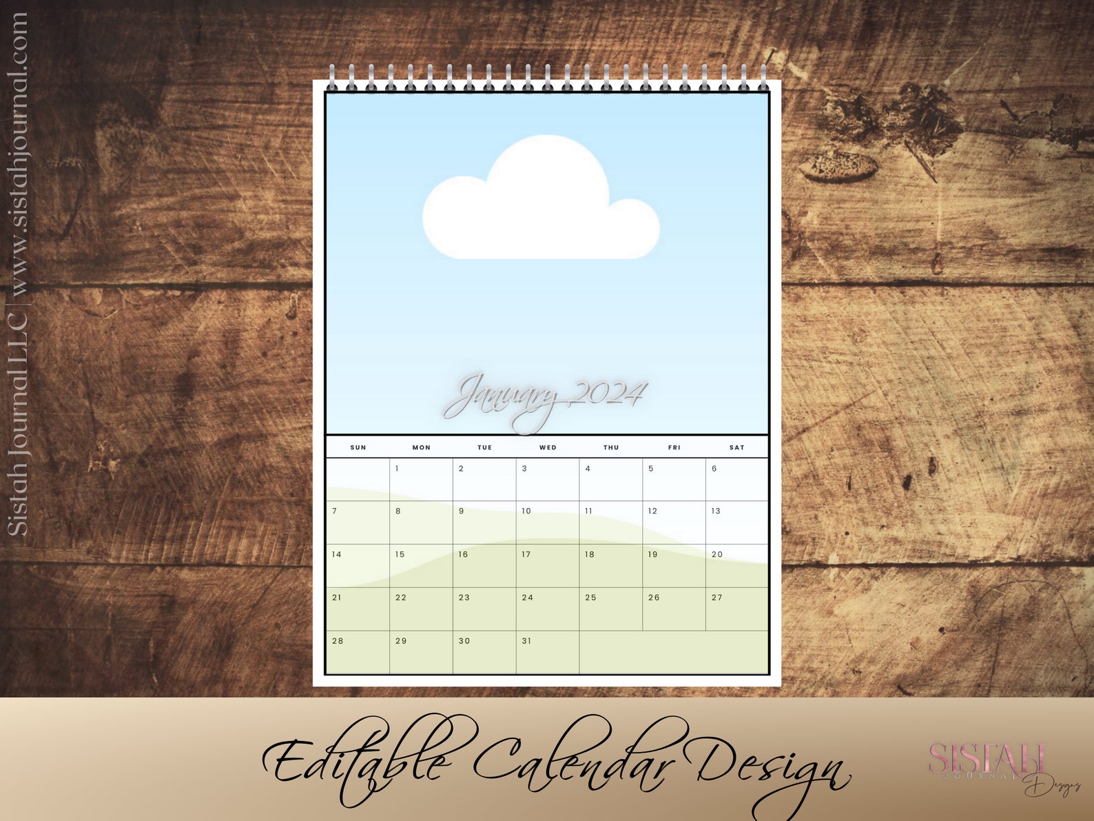 2024 Calendar Template - Editable & Printable | Stay Organized in Style ...