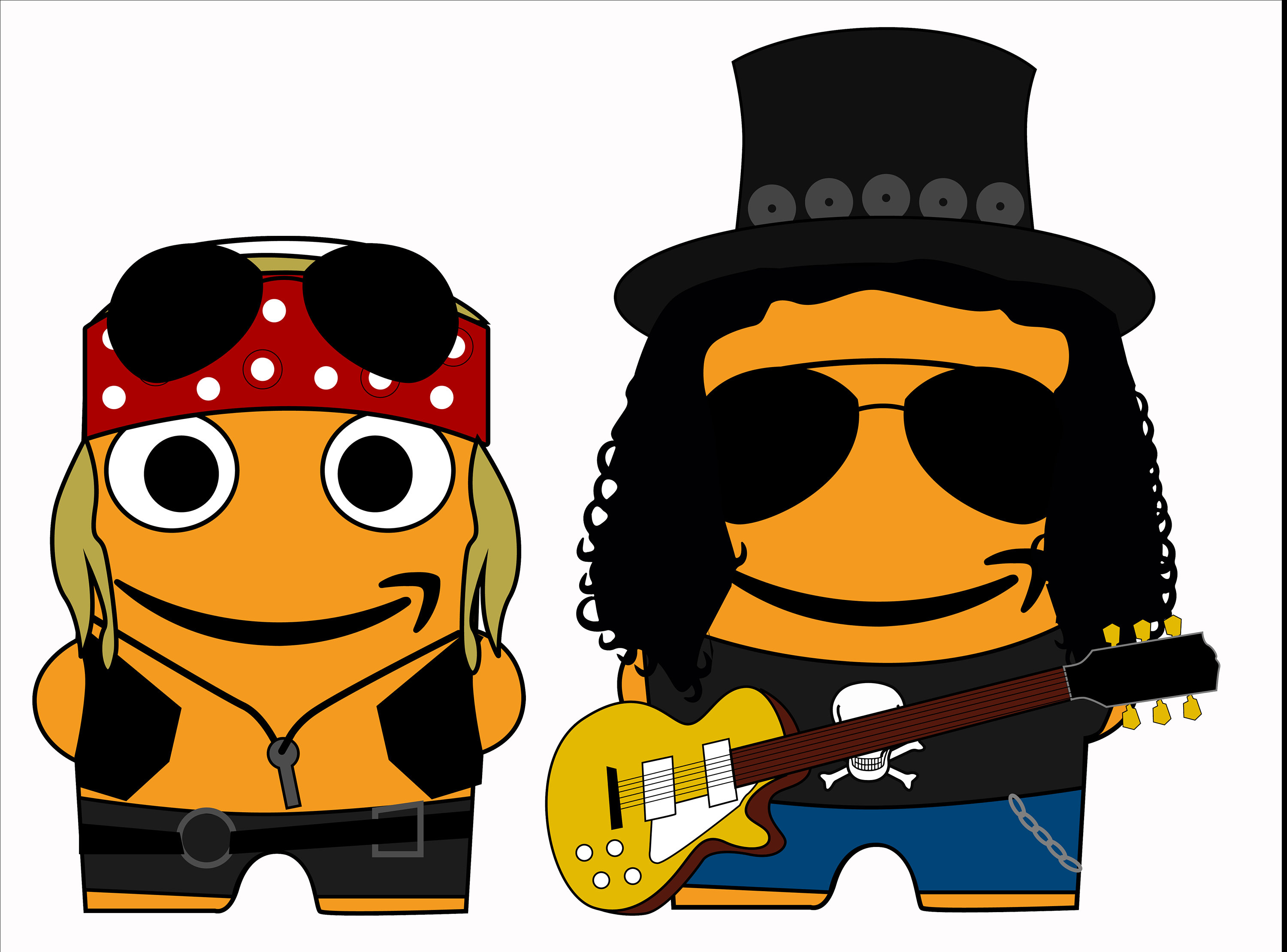 Peccy Guns and Roses Sticker Waterproof Set of 2 - Etsy