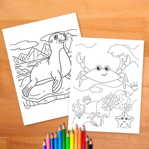 Marine Life and Aquatic Animals Coloring Book for Adults | Cute 60 ...