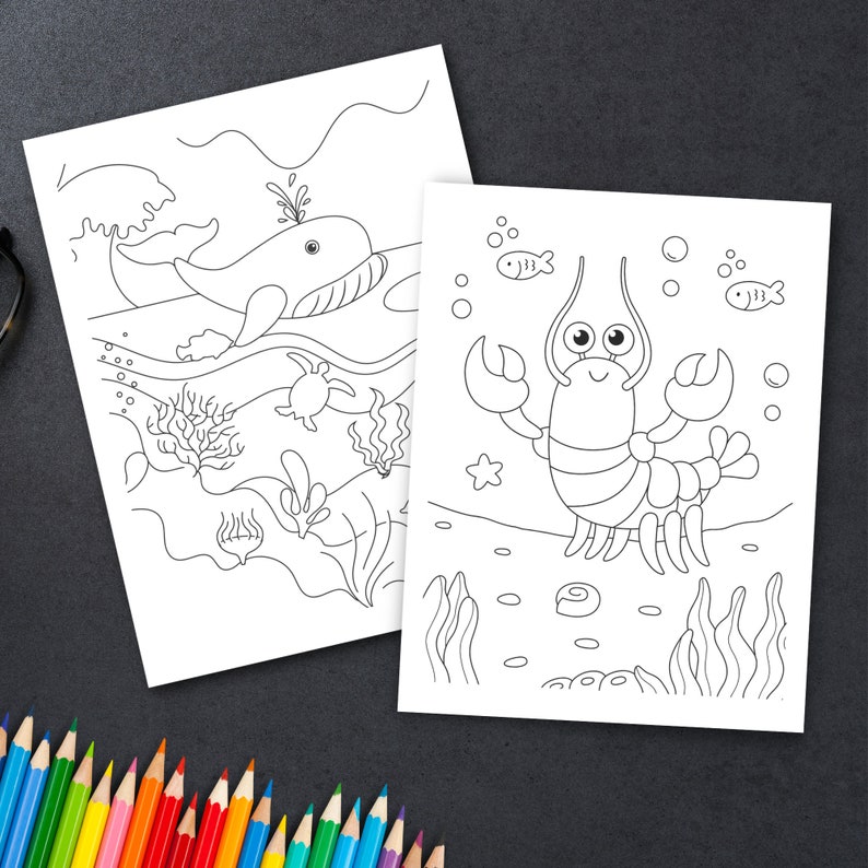 Marine Life and Aquatic Animals Coloring Book for Adults | Cute 60 ...