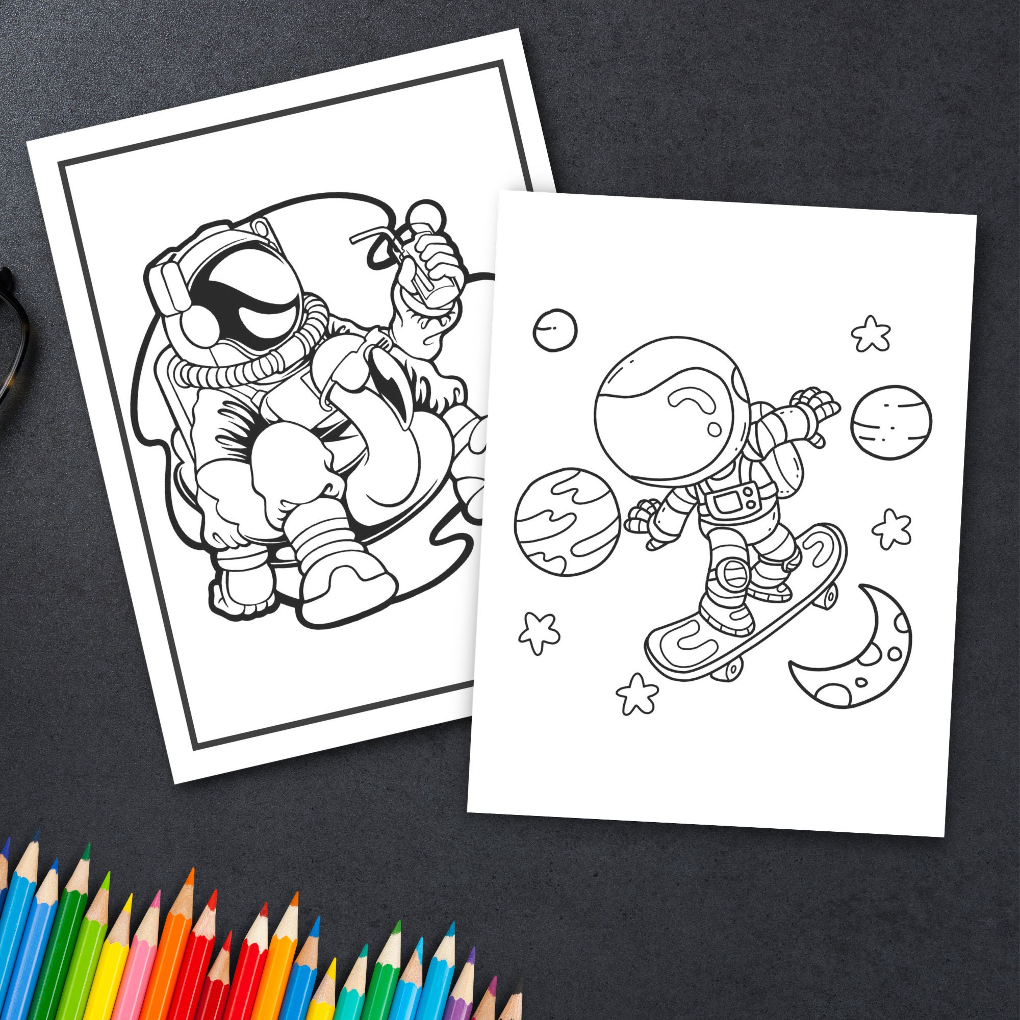 Space and Astronomy Coloring Book for Adults Relaxation | Cute 60 ...