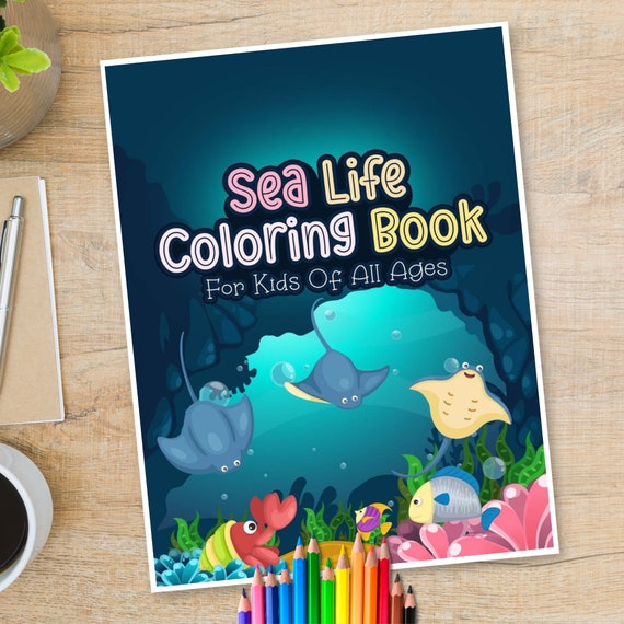 Sea Life Coloring Book for Kids of All Ages Cute 60 Digital - Etsy