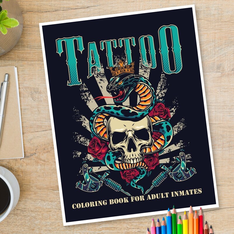 Tattoo Coloring Pages - Etsy