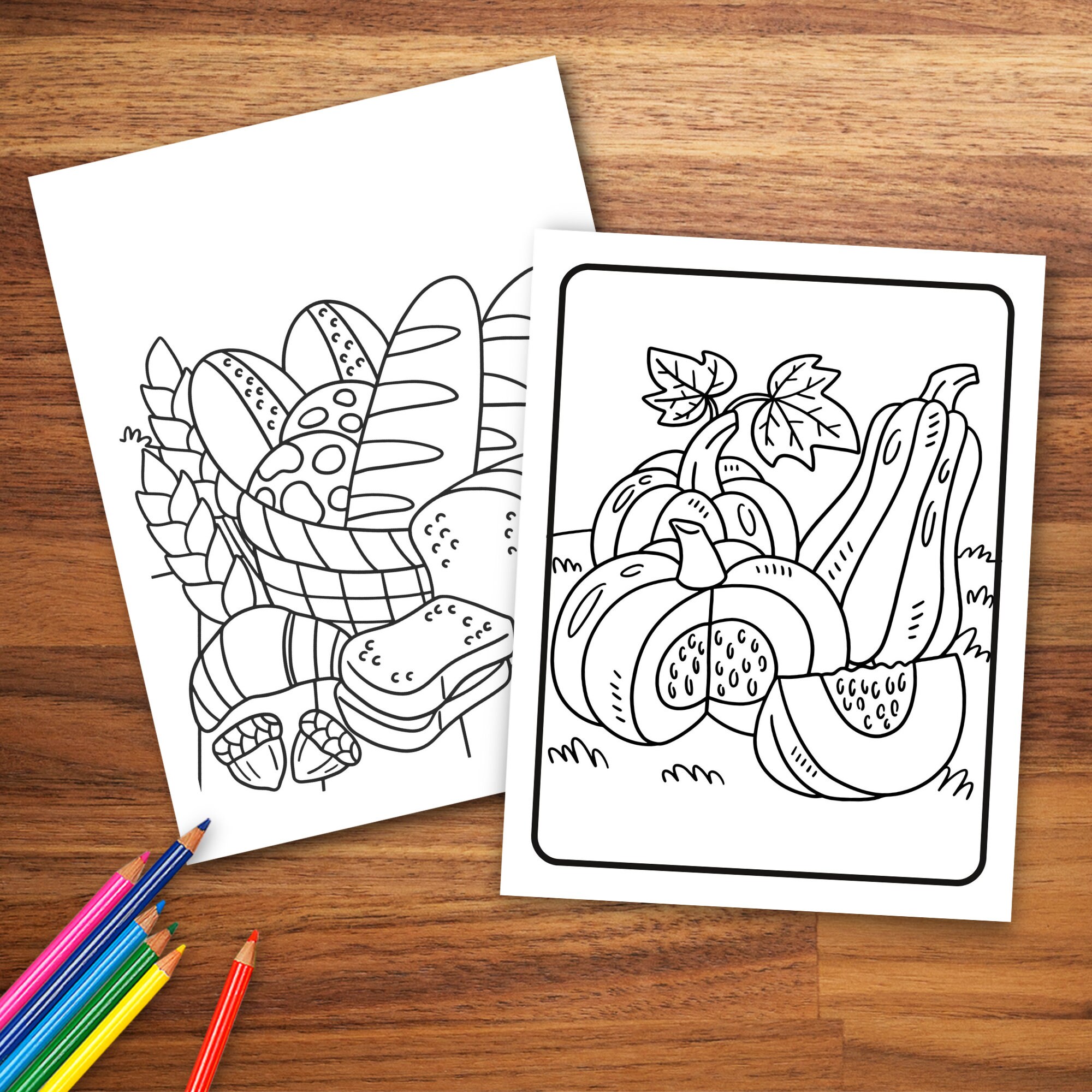 Happy Farm World Coloring Book for Kids | Cute 60 Digital Coloring ...