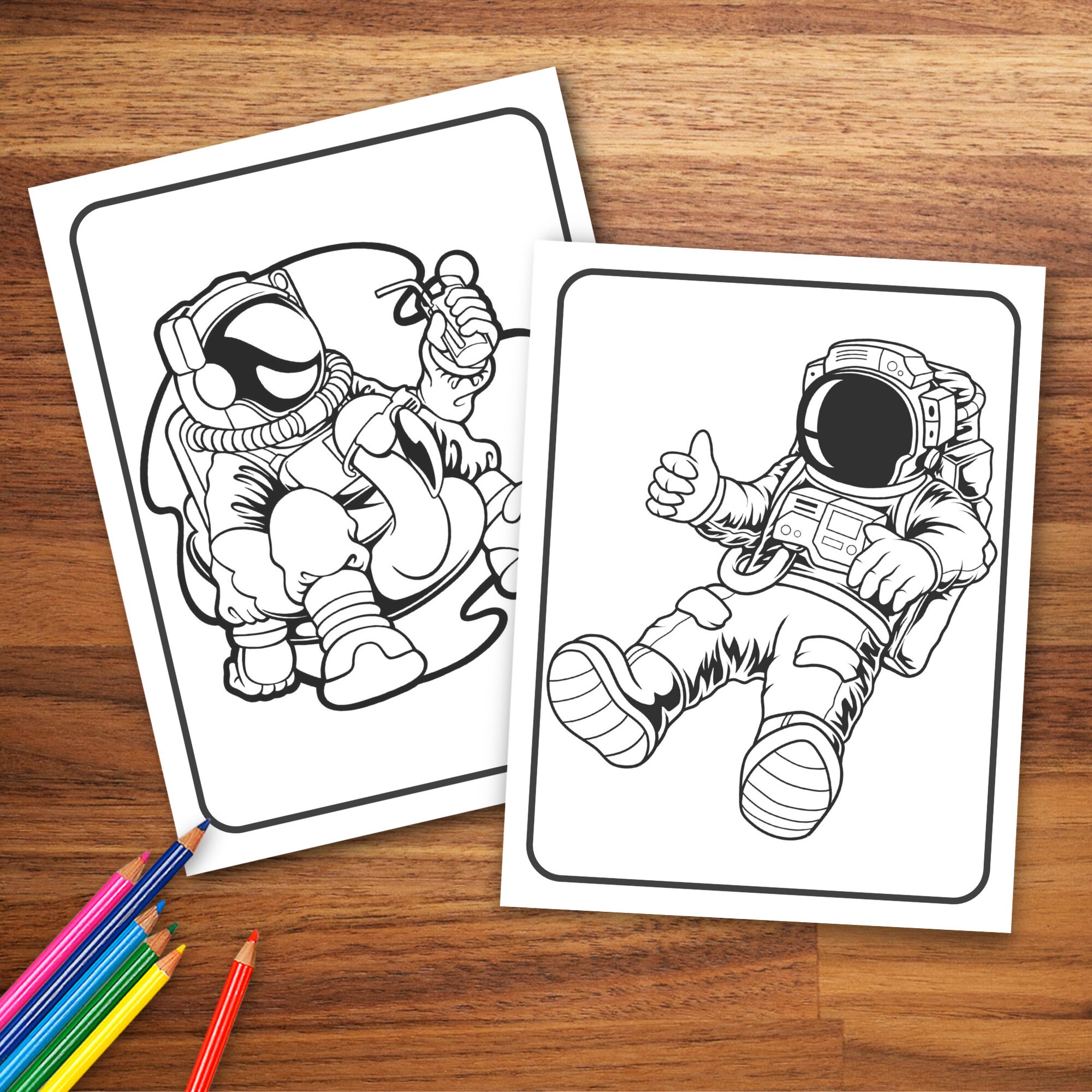 Space and Science Coloring Book for Preschool Kids and Children Cute 60 ...