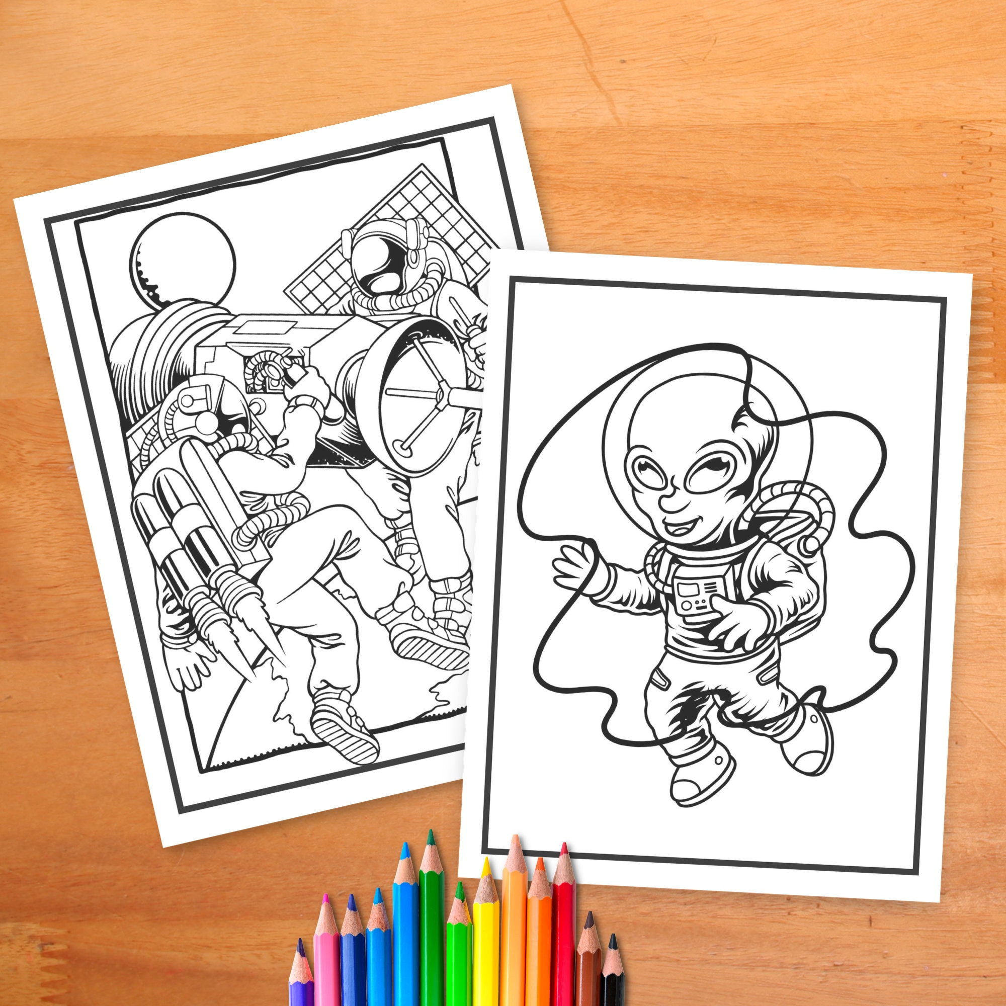 Space and Astronomy Coloring Book for Adults Relaxation | Cute 60 ...