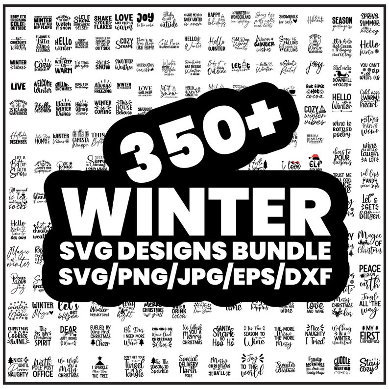 350+ Winter SVG, Christmas Svg, Winter Svg Bundle, Santa Svg, Winter ...
