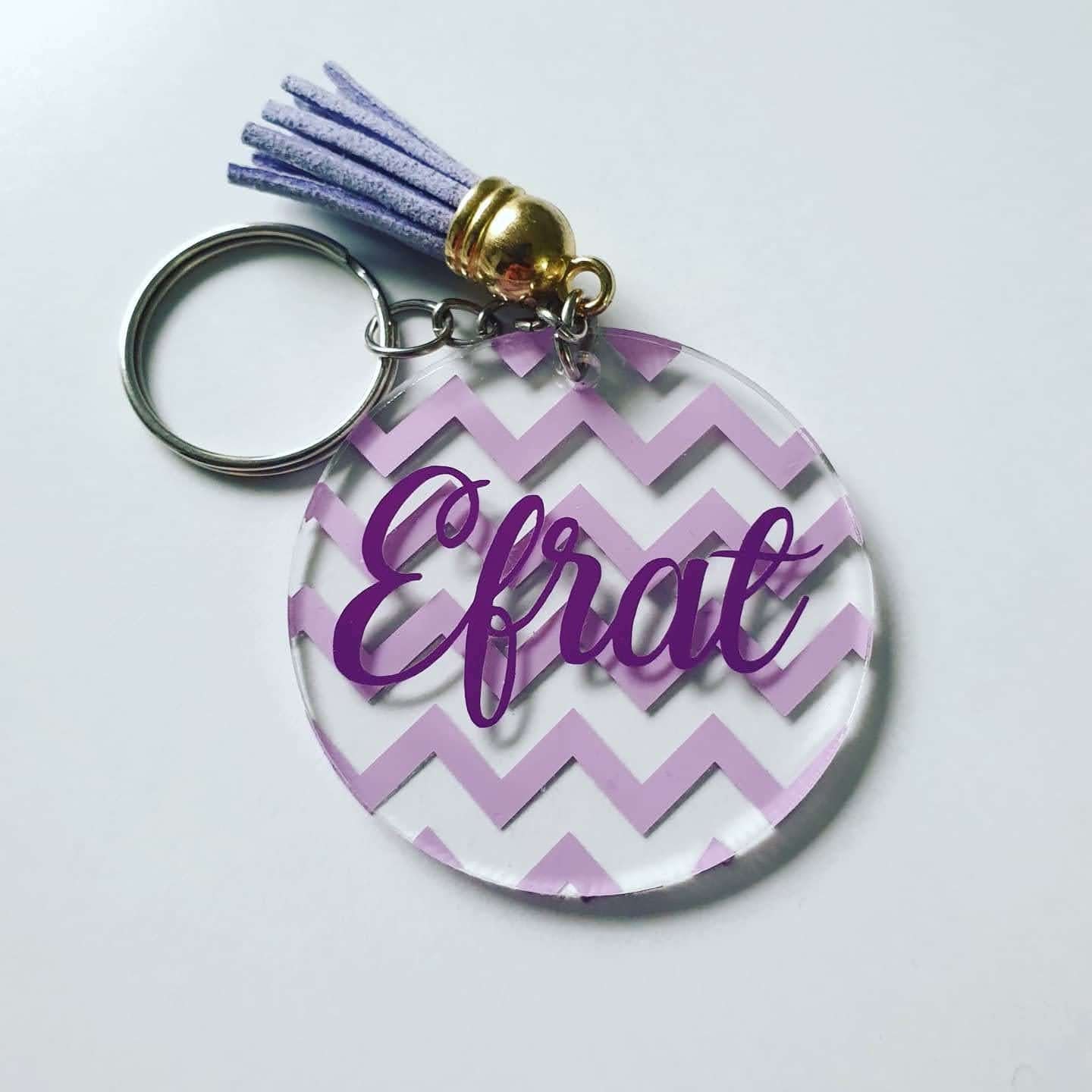 Personalised Name Key Ring Through Sublimation - Etsy UK