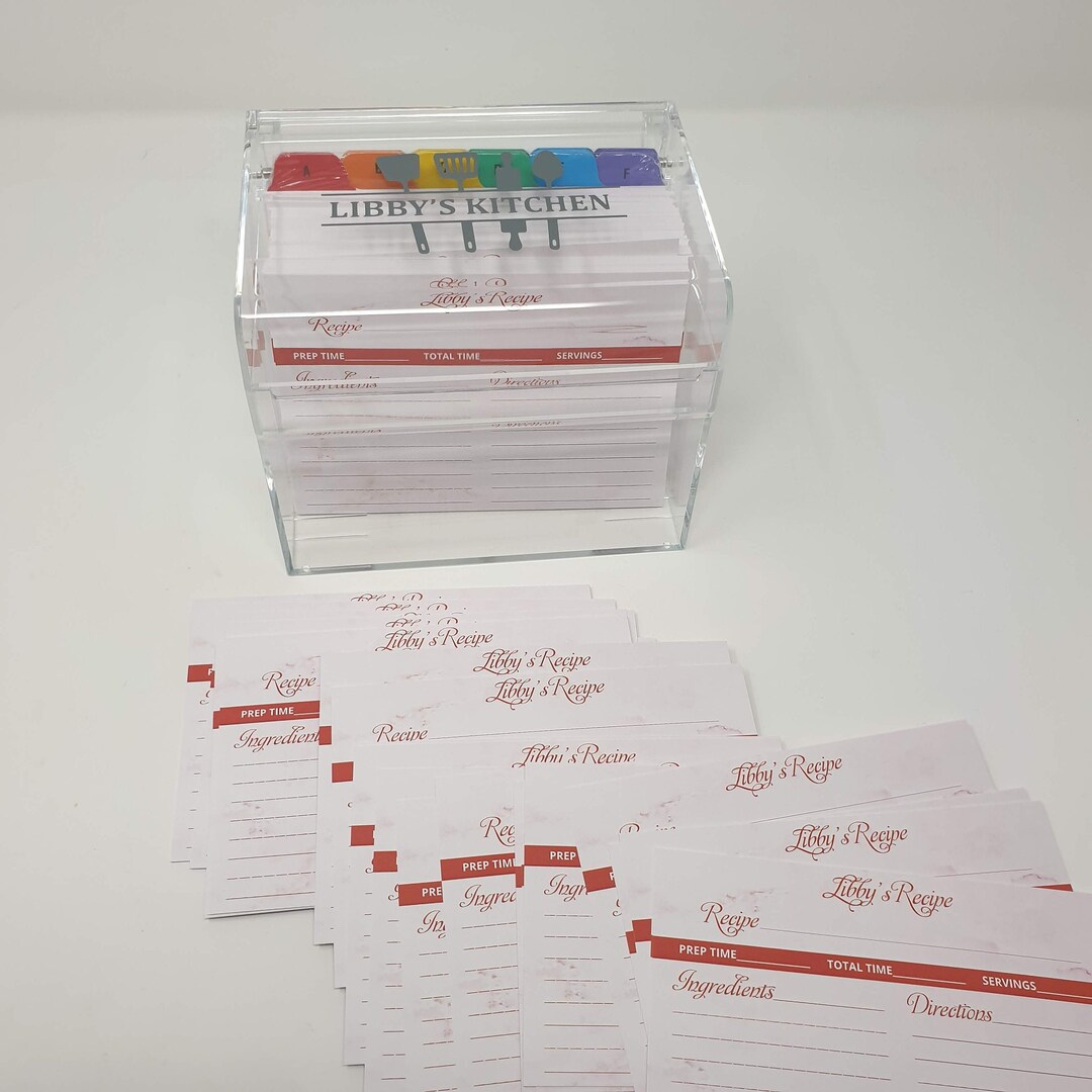 Personalised Recipe/flashcard 50 Personalised Cards Included - Etsy UK