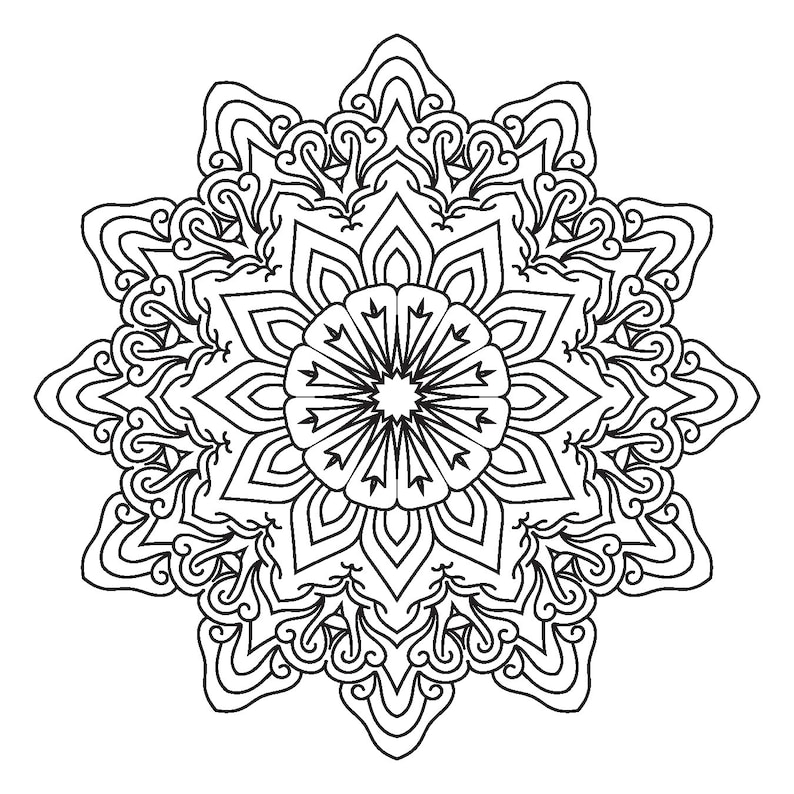 Printable Mandala Planner/ Coloring Pages - Etsy
