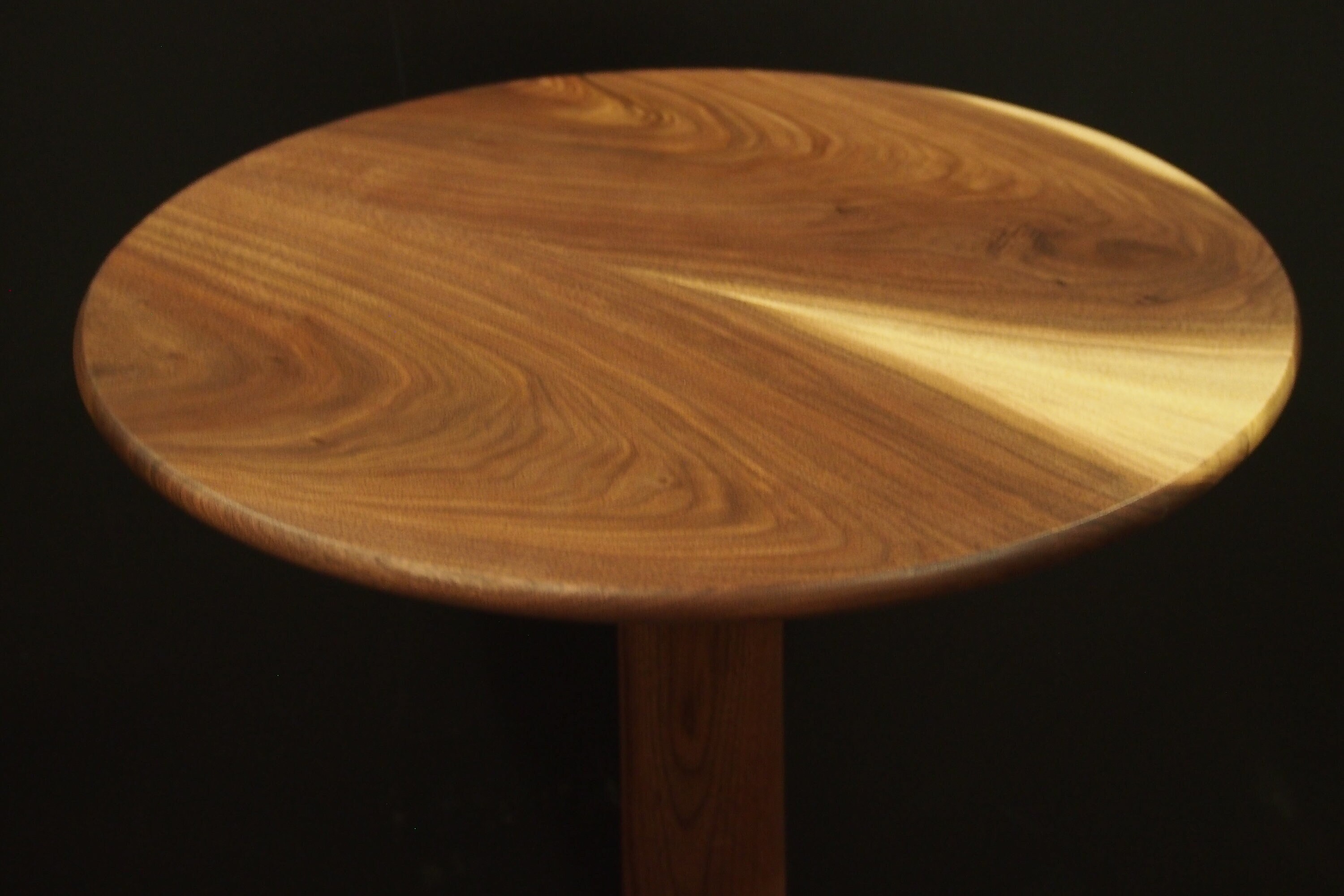 Custom Walnut Round End Table Modern Side Table - Etsy