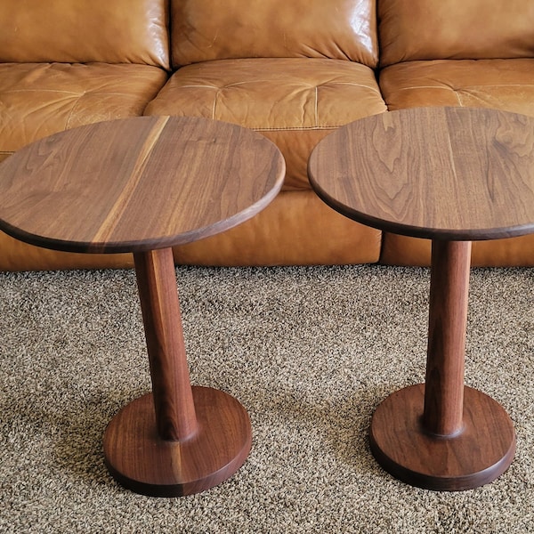 Walnut End Table - Etsy