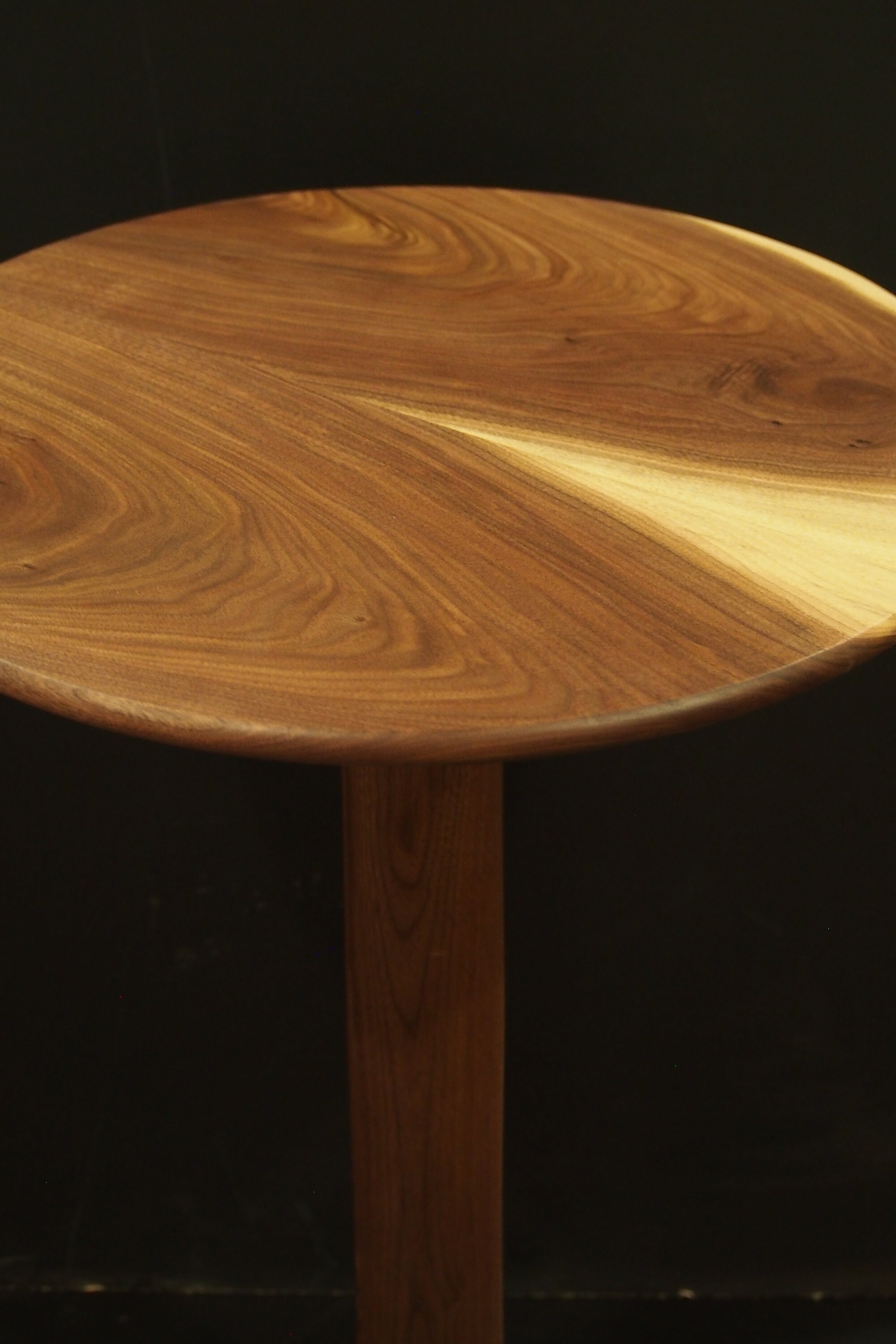 Custom Walnut Round End Table Modern Side Table - Etsy