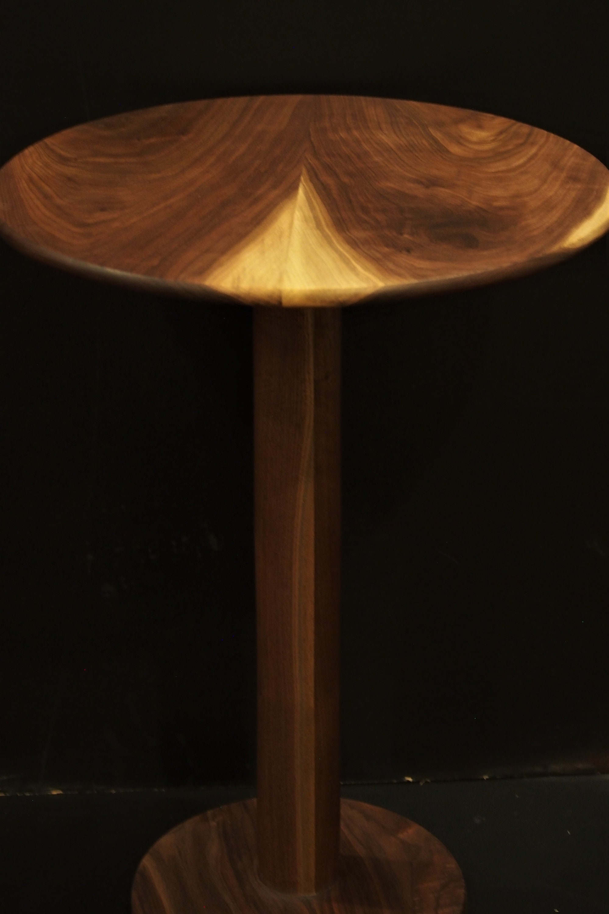 Custom Walnut Round End Table Modern Side Table - Etsy
