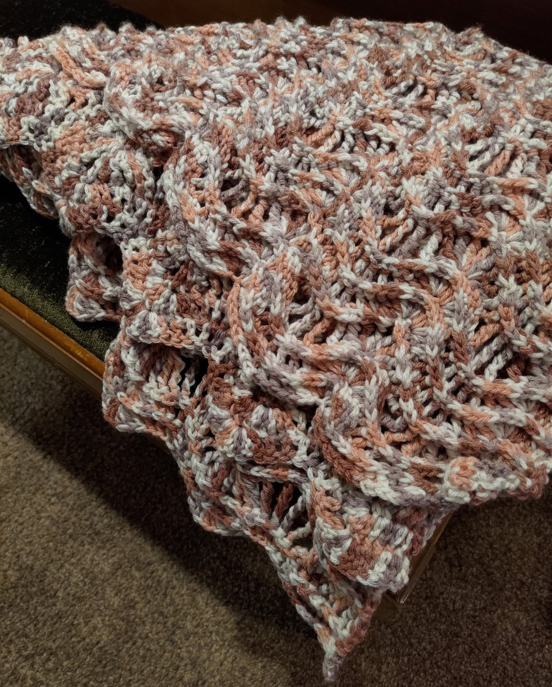 Brand New Crochet Ripple Ridges Throw Blanket - Etsy