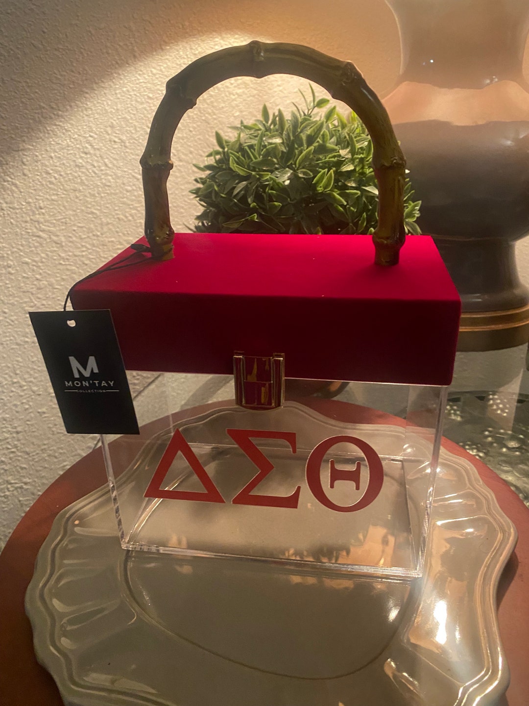 Delta Sigma Theta Clear Wood Handle PVC Handbag - Etsy