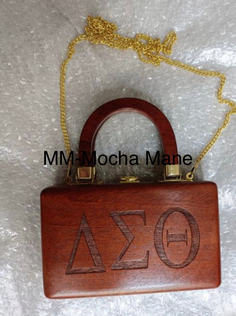 Delta Sigma Theta Sorority Wooden Handbag: Custom Crafted Purse - Etsy