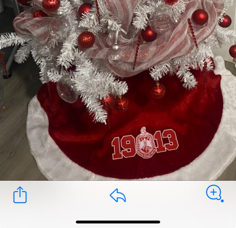 Delta Sigma Theta Sorority, Inc.4ft Red Christmas Tree Skirt,1913,black ...