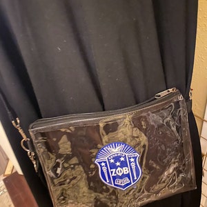 Zeta Phi Beta Sorority, Inc. Clear PVC Clear Crossbody/wristlet - Etsy