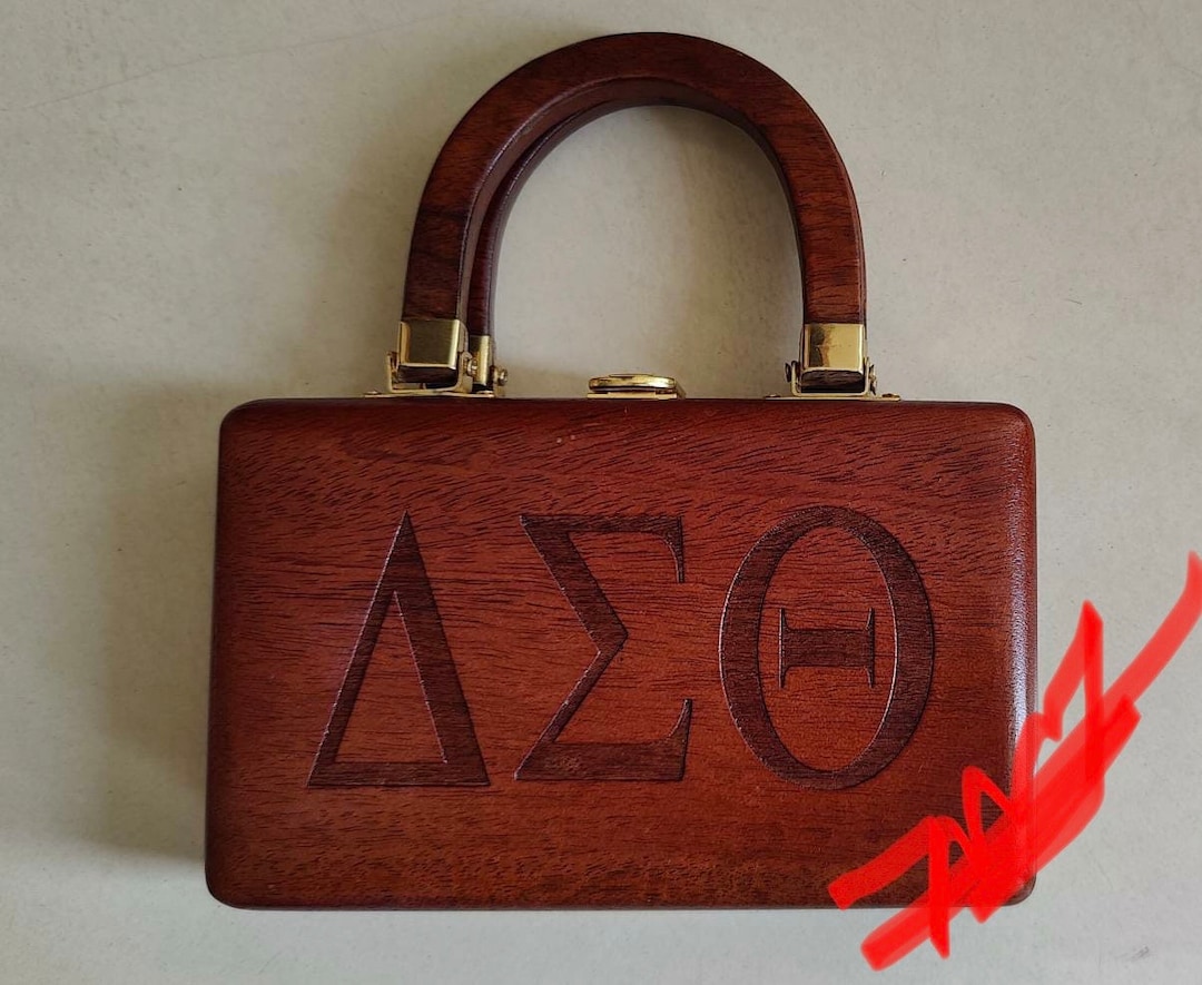Delta Sigma Theta Sorority Wooden Handbag: Custom Crafted Purse - Etsy