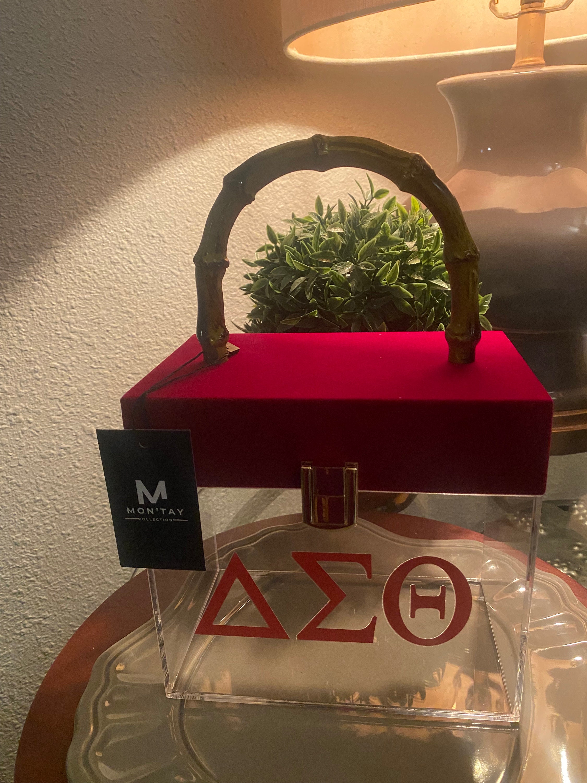 Delta Sigma Theta Clear Wood Handle PVC Handbag - Etsy