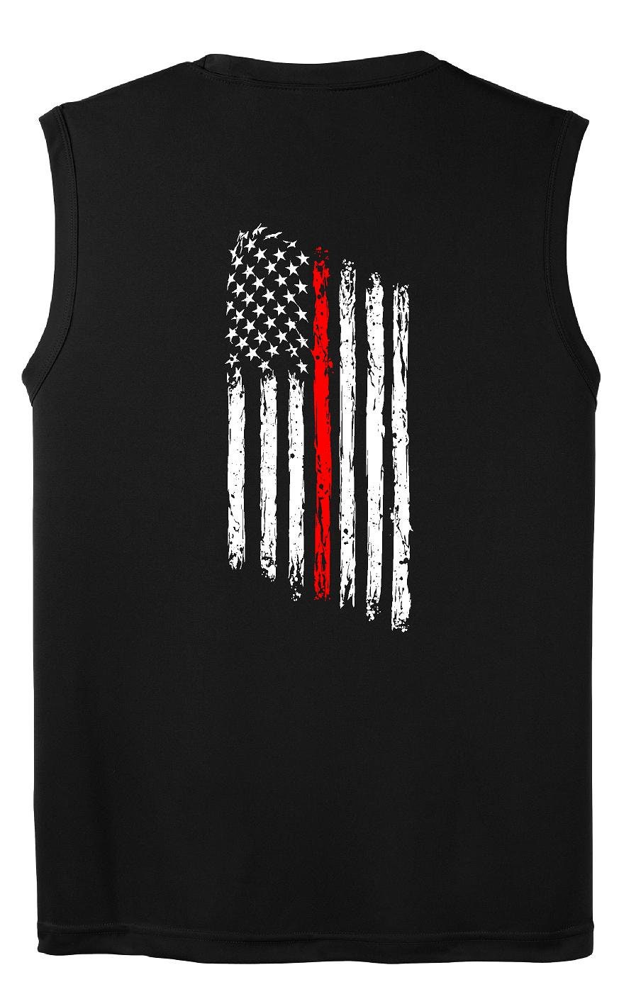 Thin Red Line Tattered American Flag Firefighter Fireman - Etsy