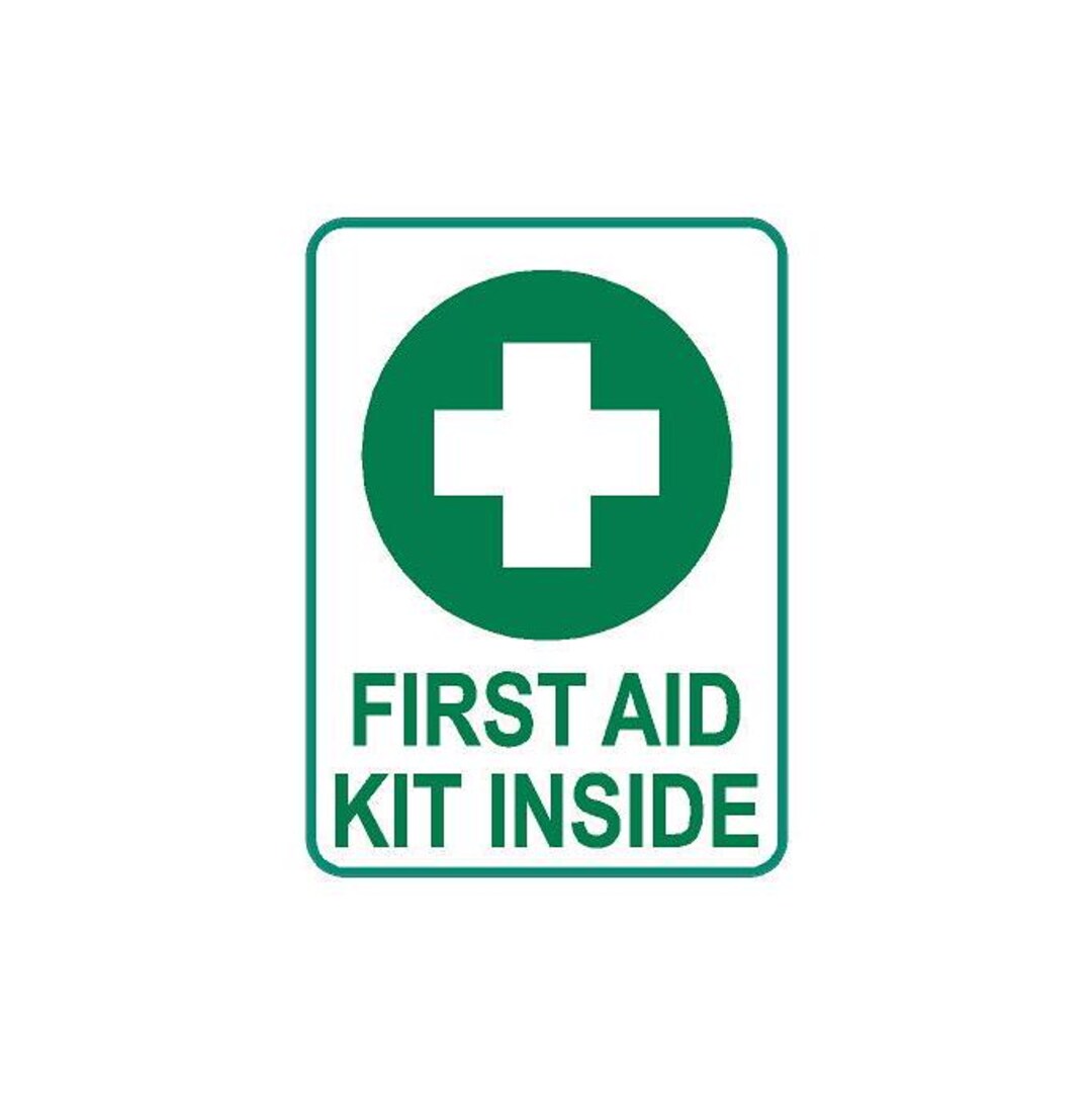 First Aid Kit Inside Sticker Emergency Medical Decal Safety First Aid ...