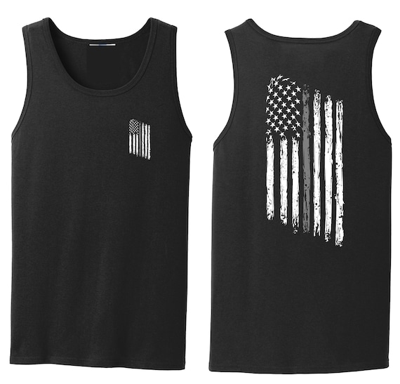 Thin Silver Line Tattered American Flag Corrections Officer | Etsy
