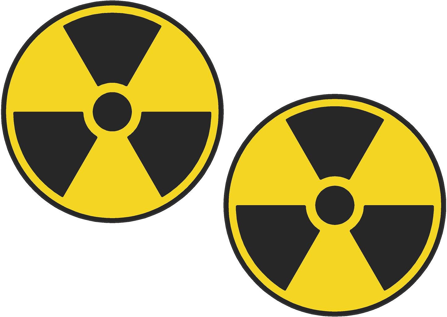 2 4 Nuclear Radiation Radioactive Nuke Symbol Sticker Decal Self ...
