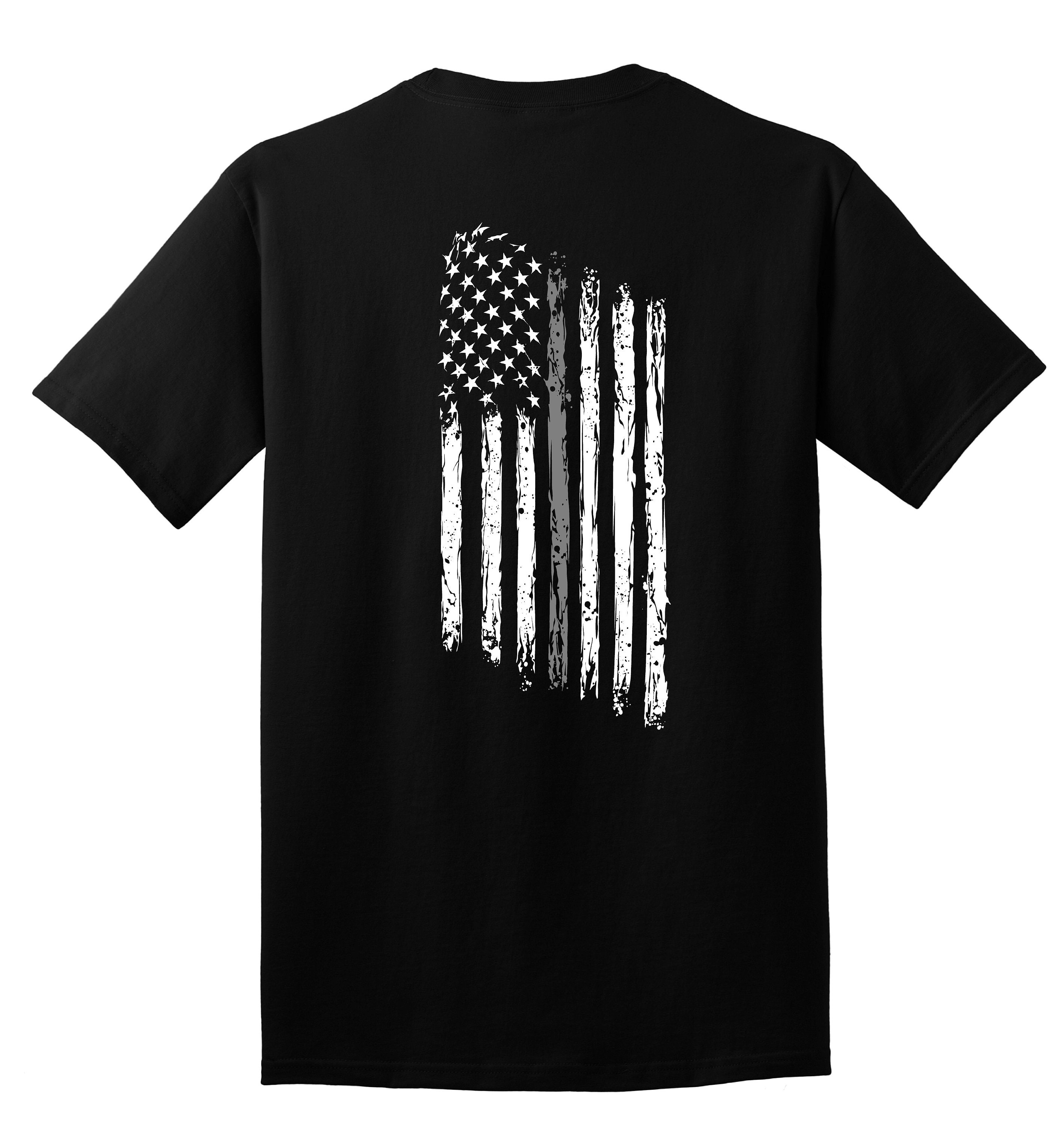 Thin Silver Line Tattered American Flag Corrections Officer - Etsy