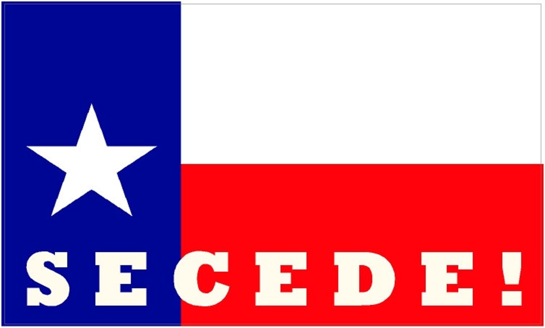 Texas Secede Flag Sticker Decal Self Adhesive Lone Star Texan Longhorn ...