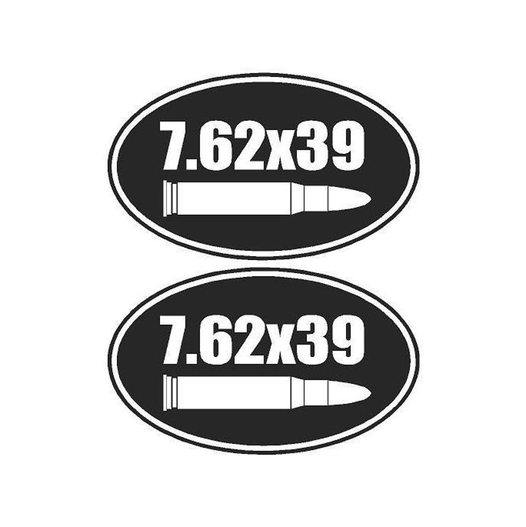 2 - 3" 7.62 Caliber Euro Sticker Ammo Can Ammunition Bullet Case Bulk ...