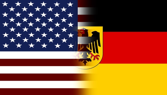 American Germany Flag Sticker Decal United States German Deu - Etsy