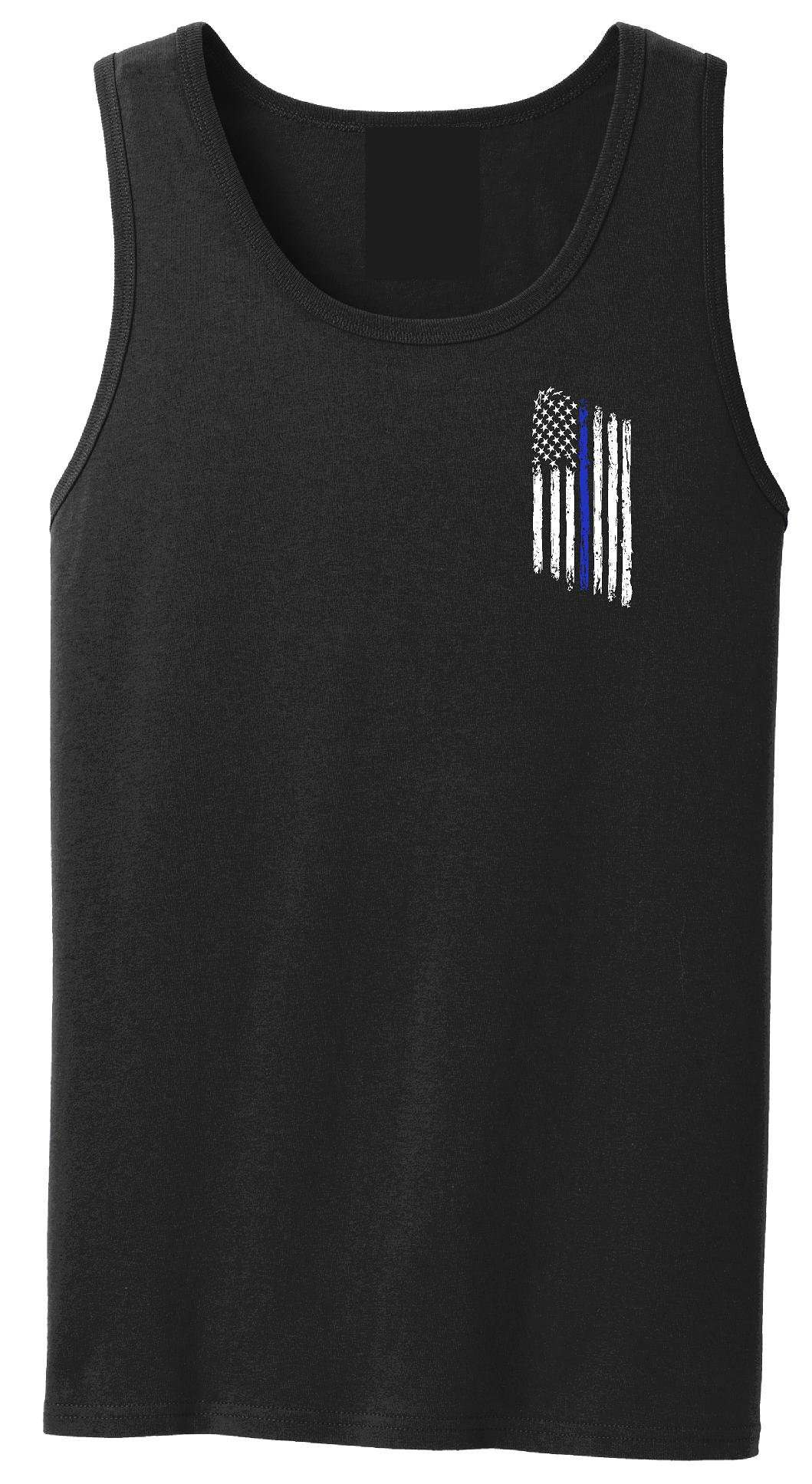 Thin Blue Line Tattered American Flag Police Law Enforcement | Etsy