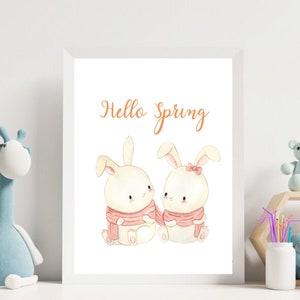 Happy Easter Wall Art Printable, Easter Printable, Spring Printable - Etsy