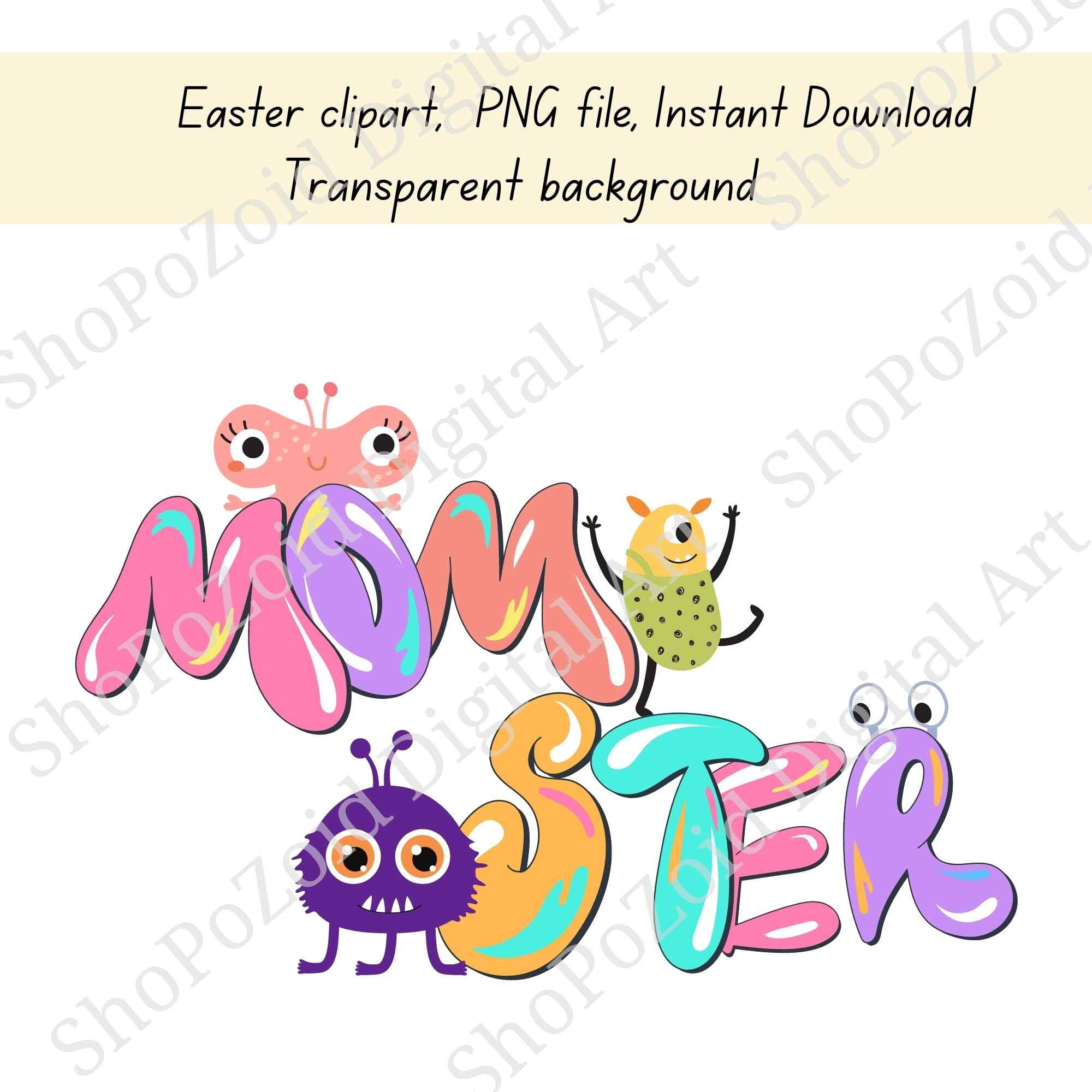 Momster PNG Clipart Mother's Day Clipart | Etsy