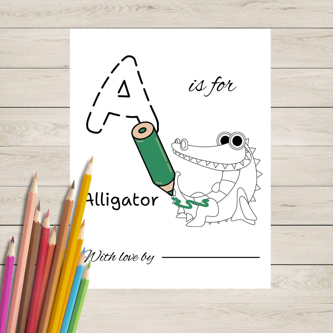 Baby First ABC Book - Alphabet Coloring Pages, Baby Shower Activity ...