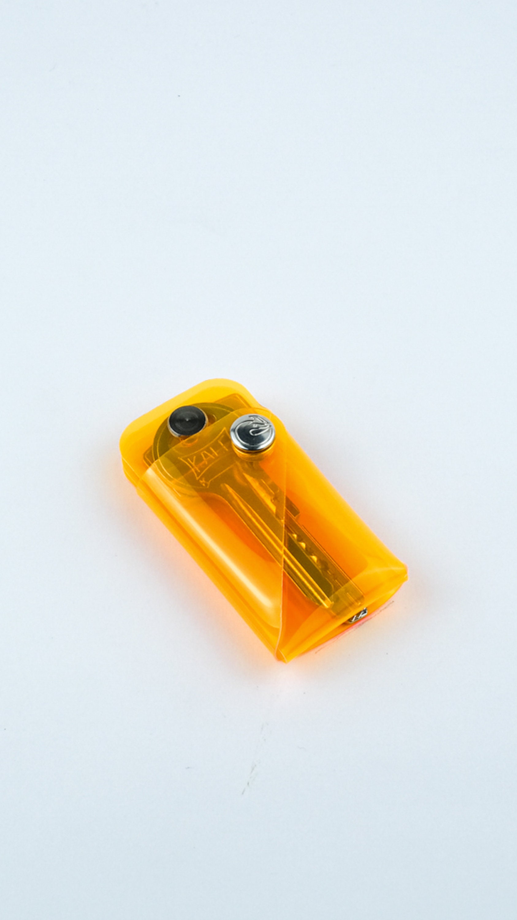 Orange Keychain, Foldable Key Holder, Transparent Keychain, Minimalist ...