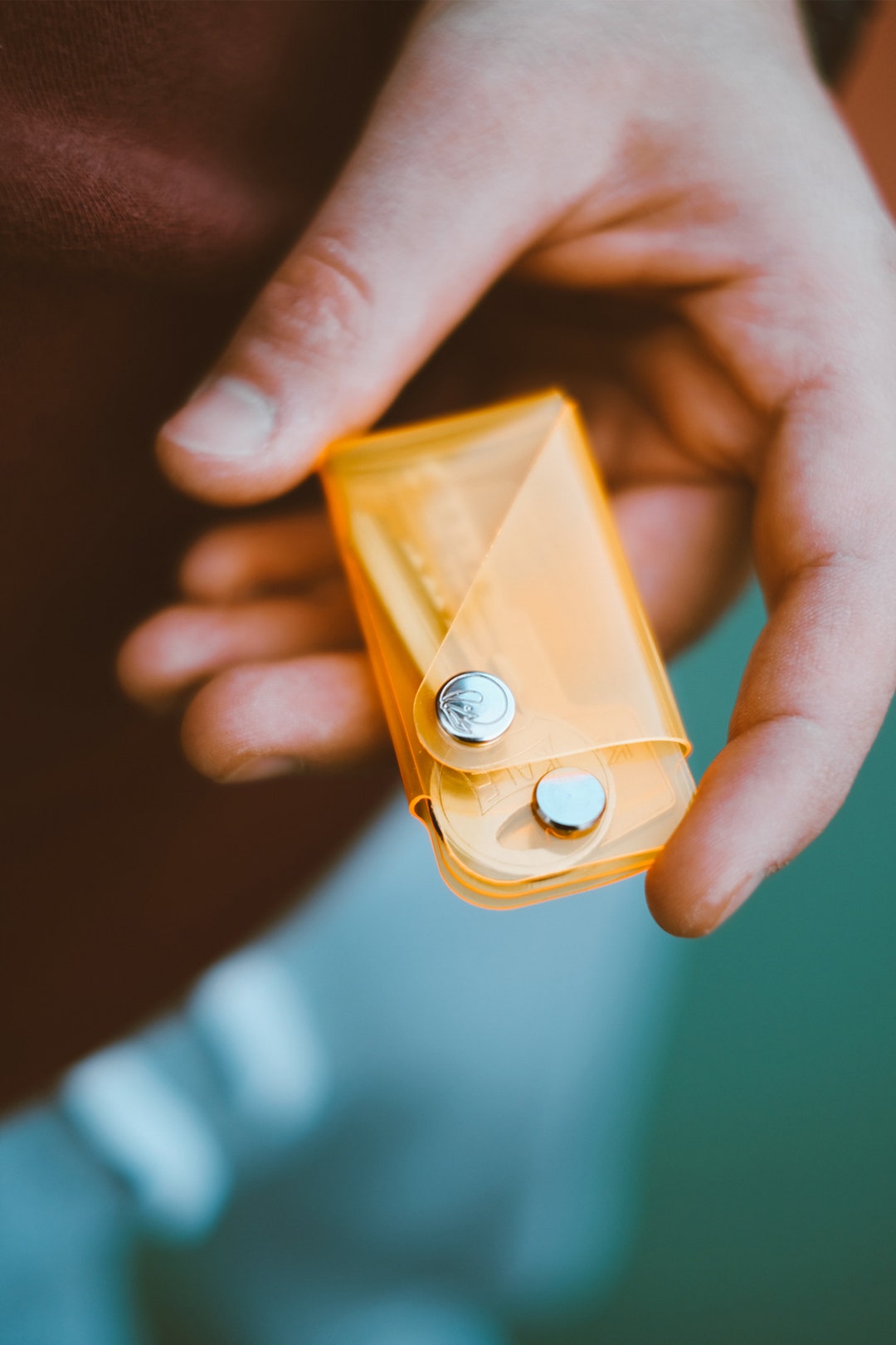 Orange Keychain, Foldable Key Holder, Transparent Keychain, Minimalist ...